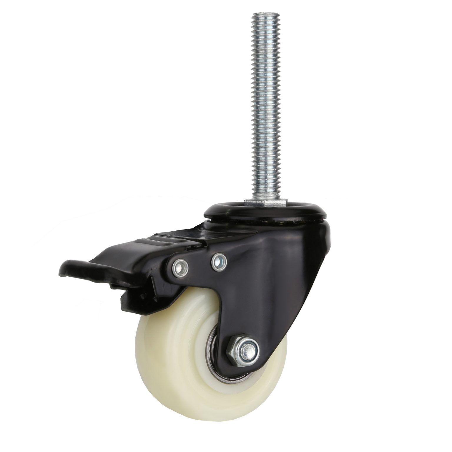 Black metal brake trolley wheel