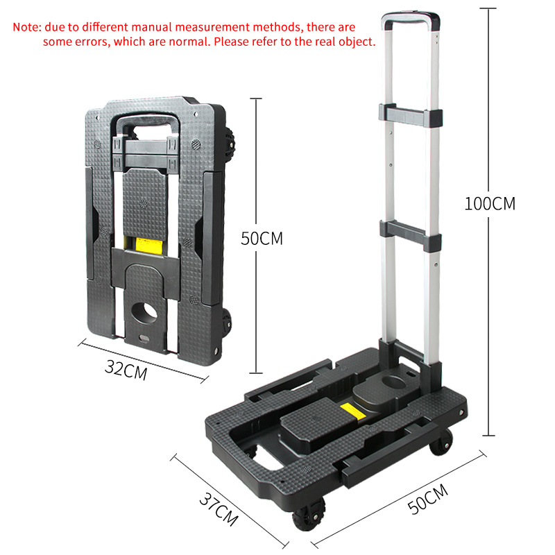 Black small folding platform trolley