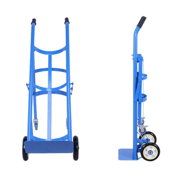 Blue steel double cylinder trolley