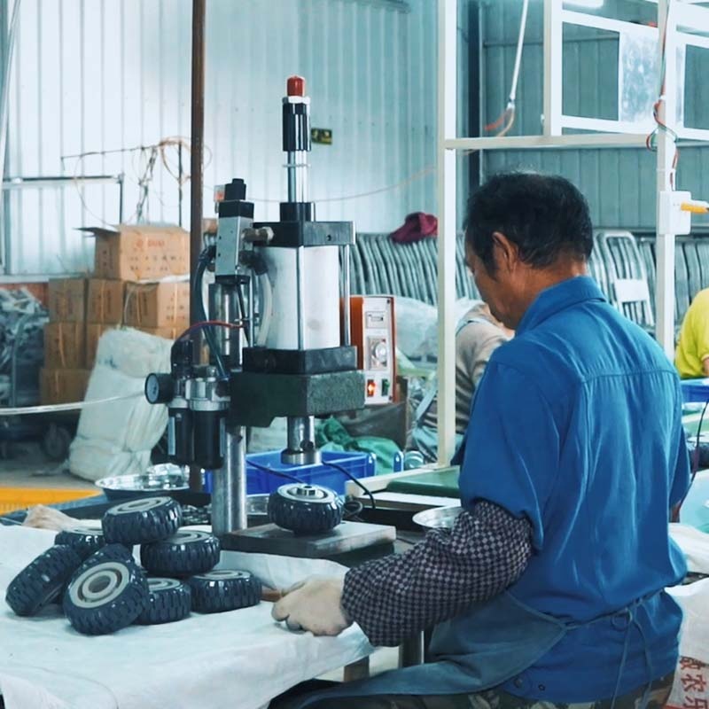 Classic factory uses industrial trolleys