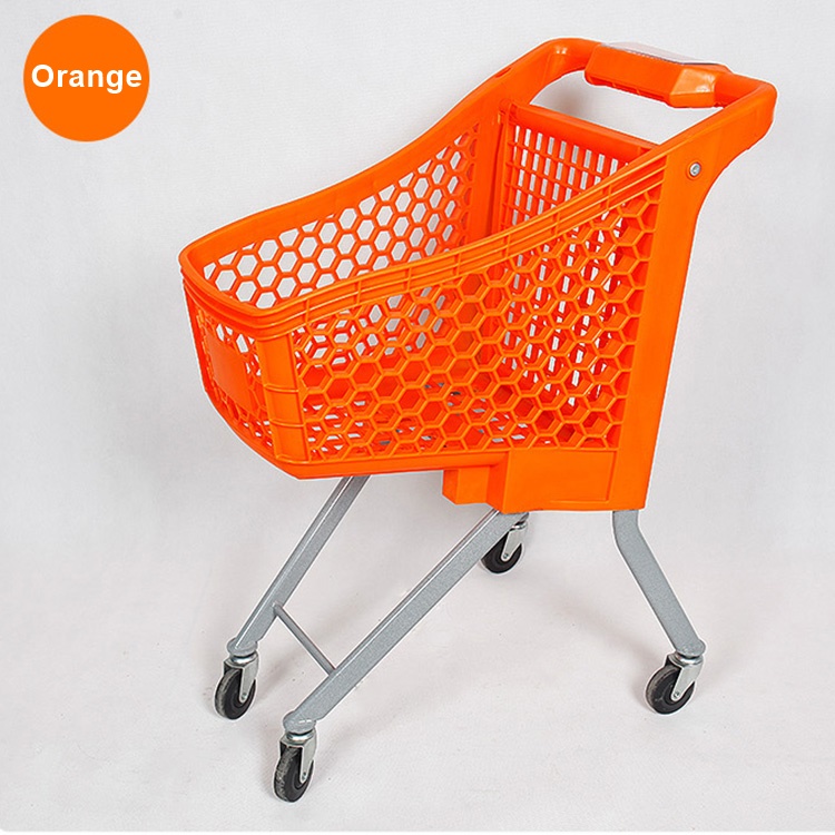 Colored plastic durable shopping trolley