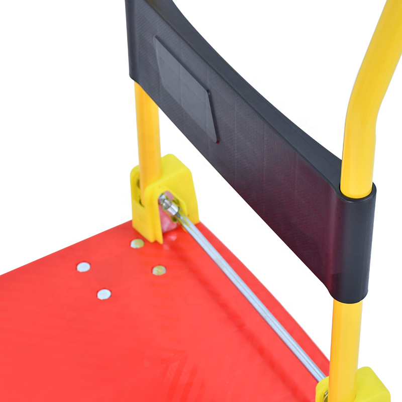 Foldable plastic small platform trolley
