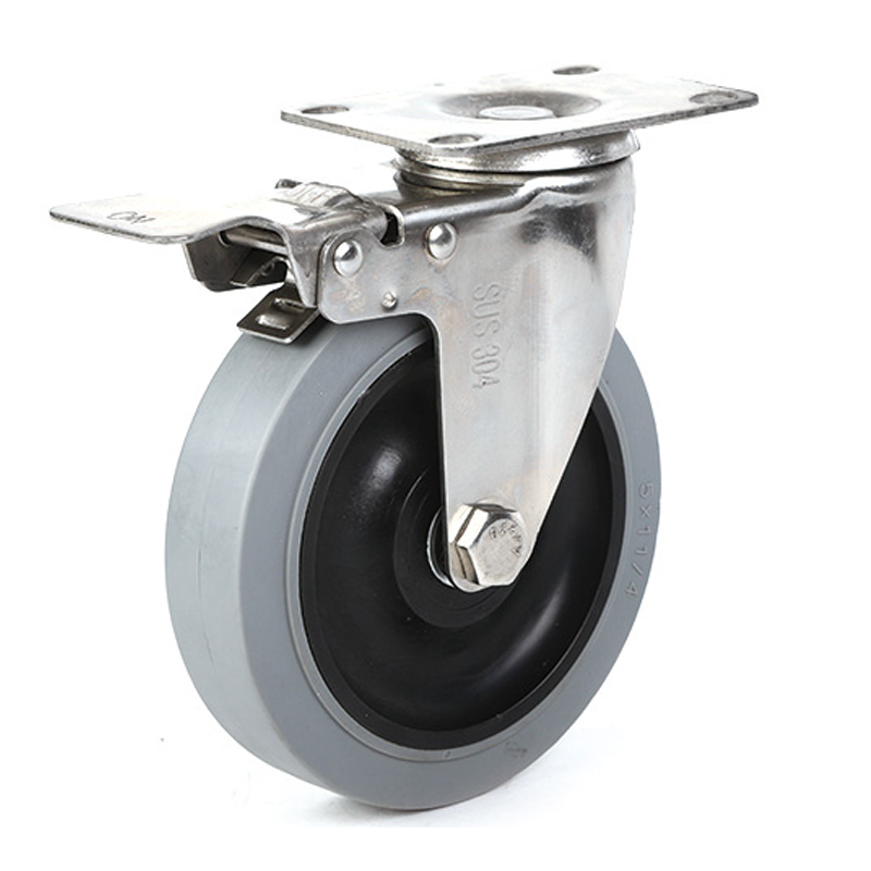 Gray industrial custom trolley wheel