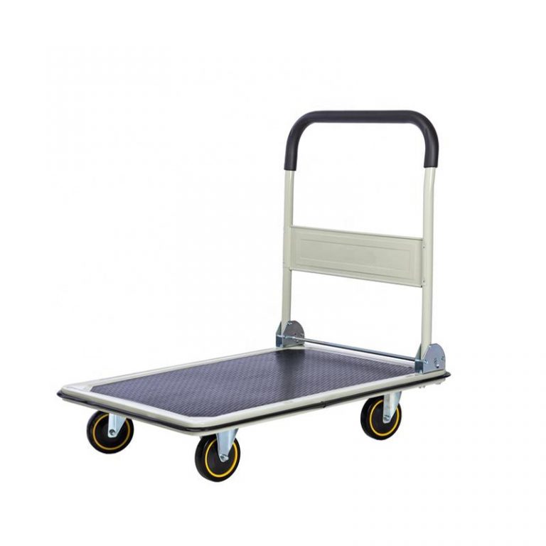 Grey and yellow custom platform trolley