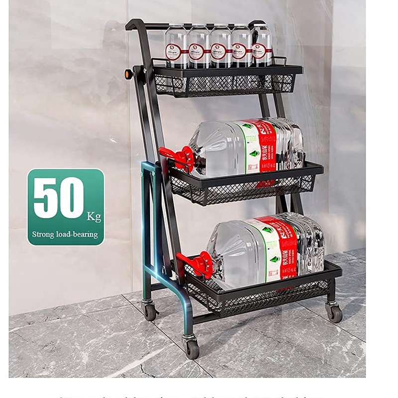 Handling of multi-layer wheeled trolleys