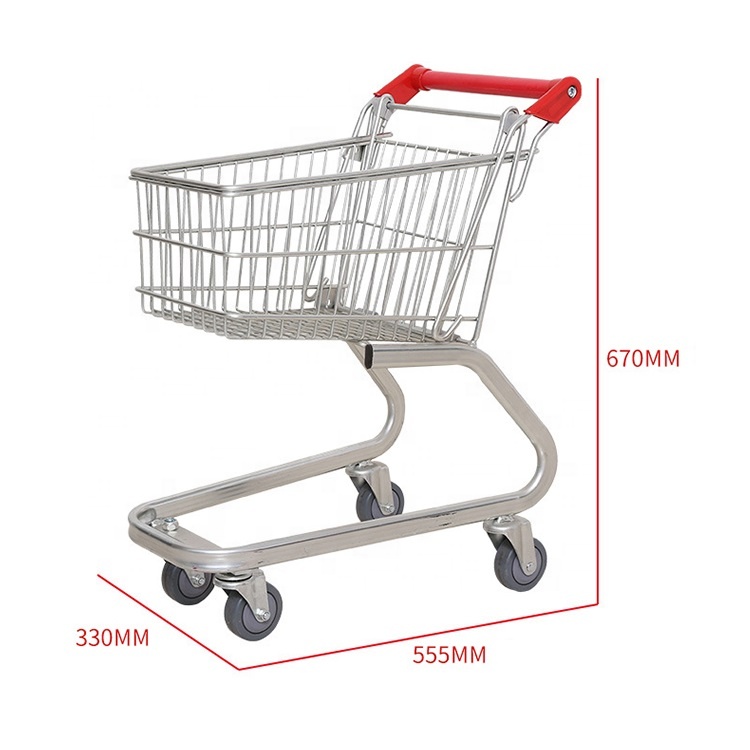 High quality galvanized shopping trolley