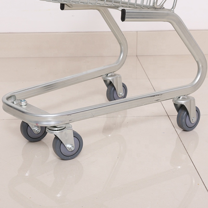 High quality galvanized shopping trolley