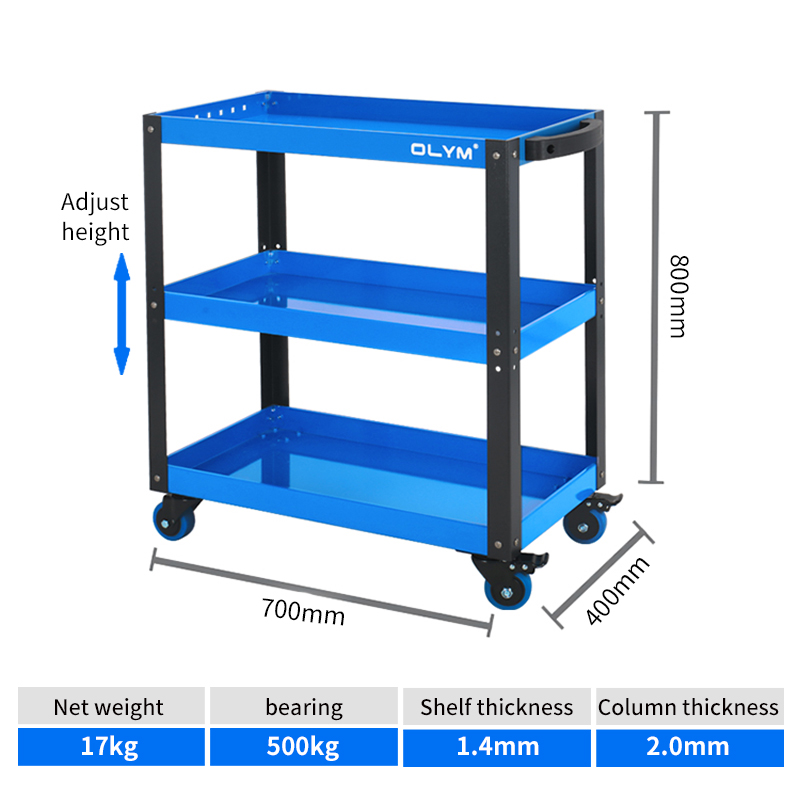 High-quality multi-layer industrial trolley