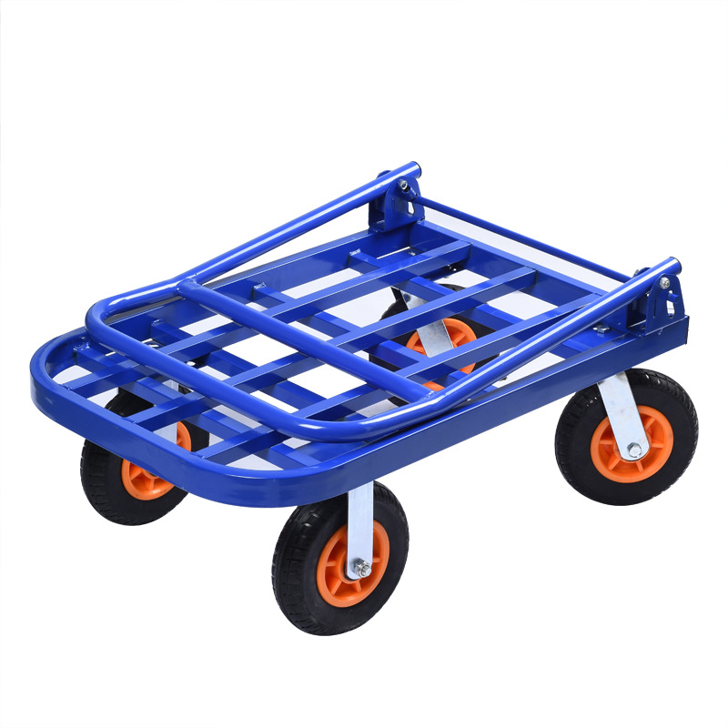 Hollow steel tube sturdy flat trolley