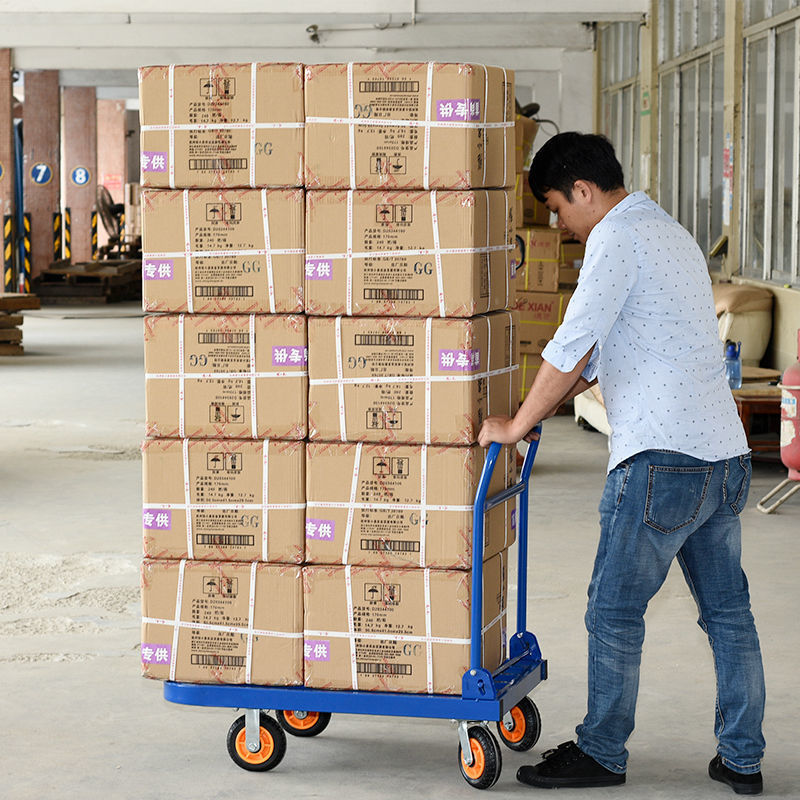 Hollow steel tube sturdy flat trolley