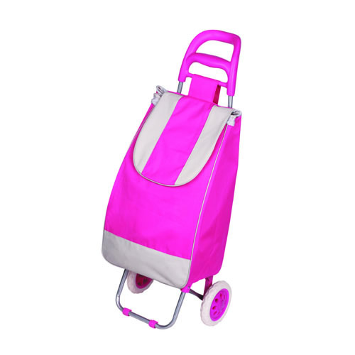 Lightweight folding shopping trolley