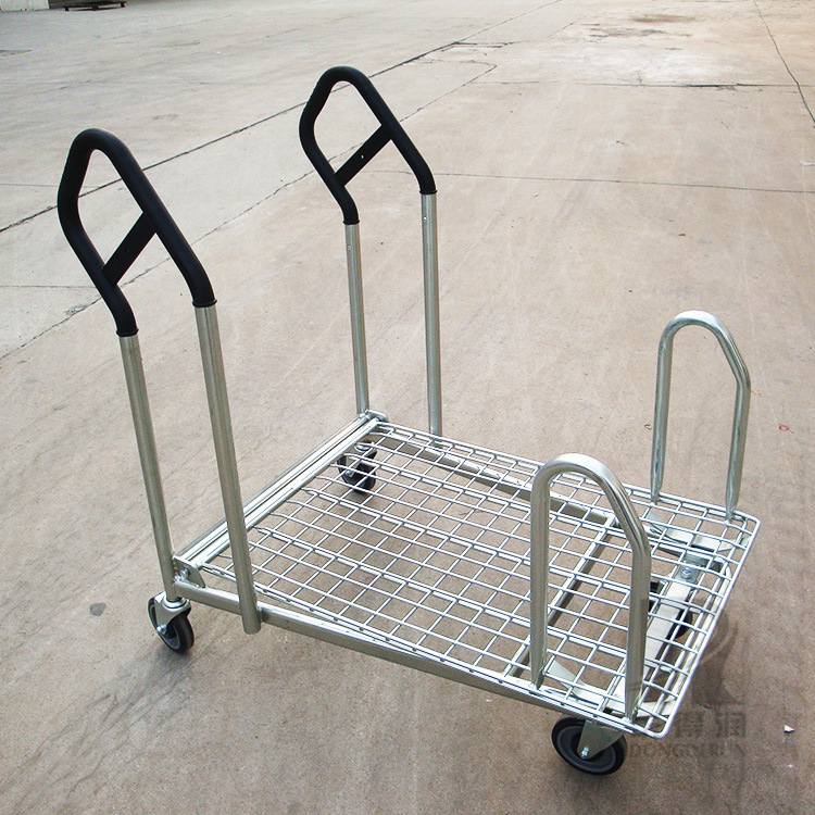 Metal logistics transportation flat trolley