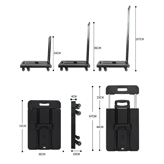 Portable household small platform trolley