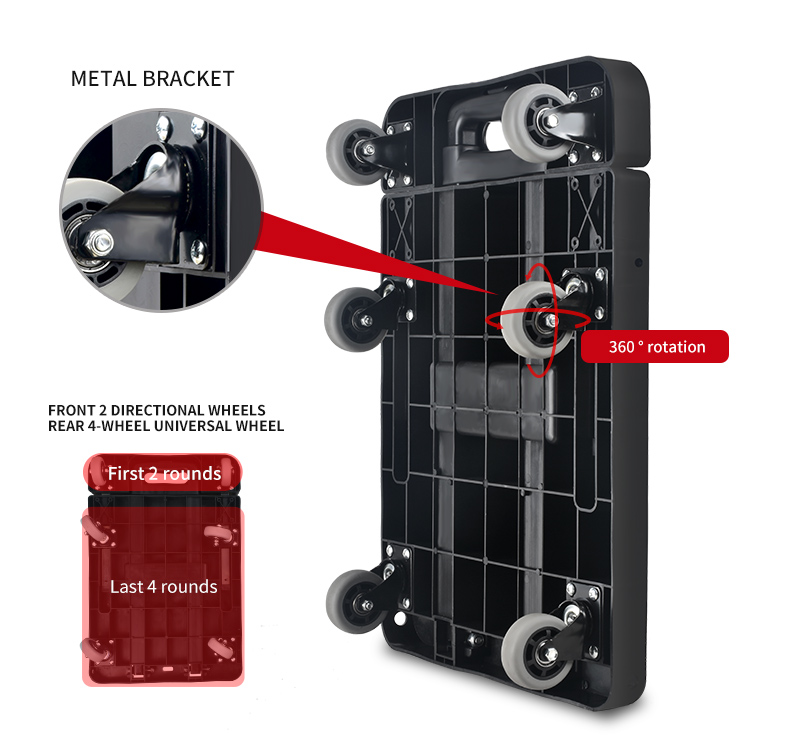 Portable household small platform trolley