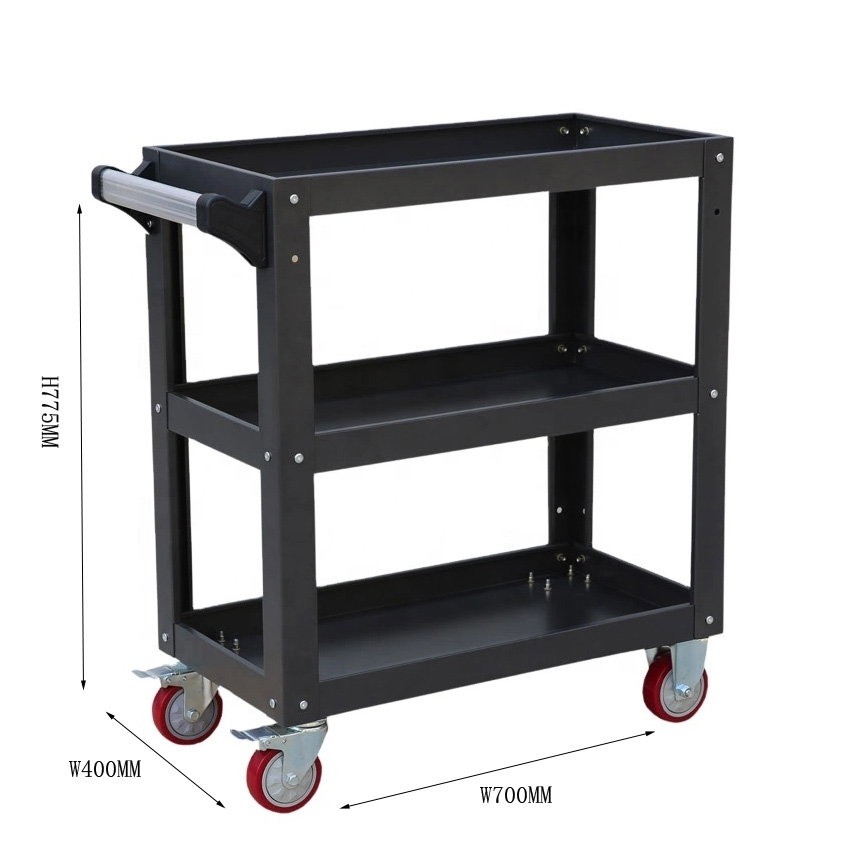 Red cold rolled steel multi-layer trolley