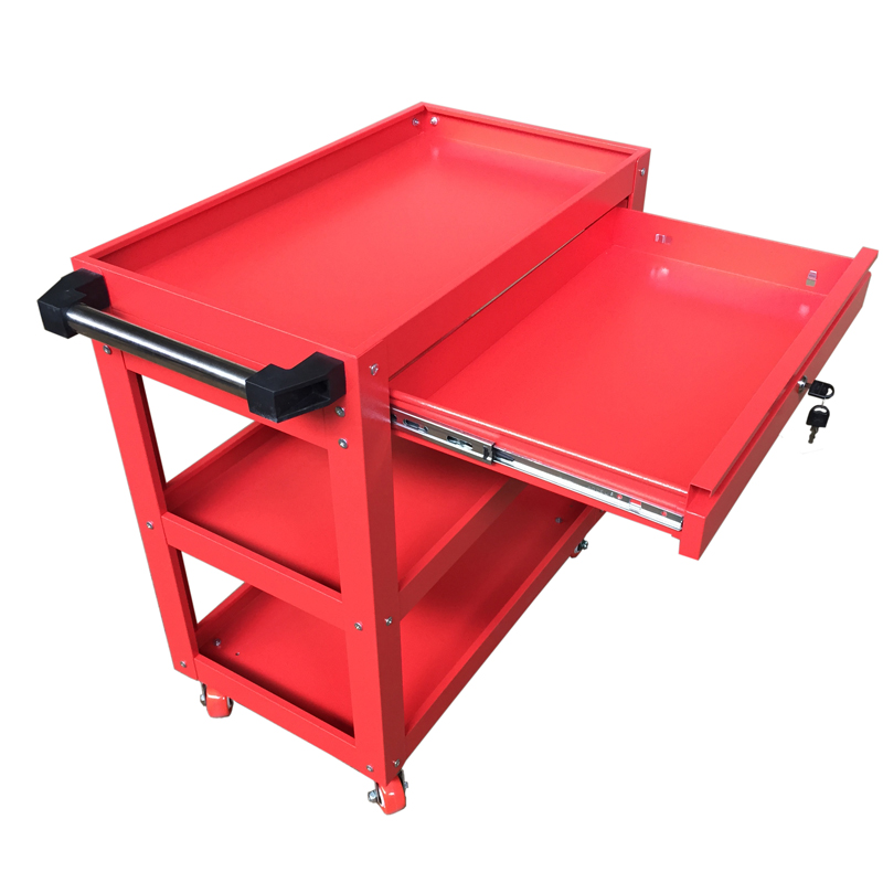 Red cold rolled steel multi-layer trolley