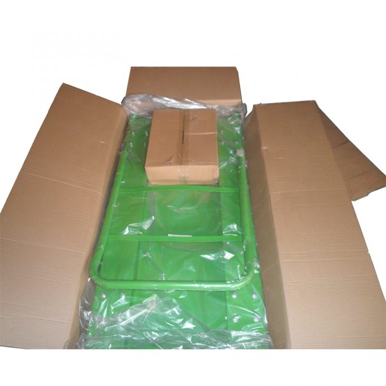 Red steel large flat trolley