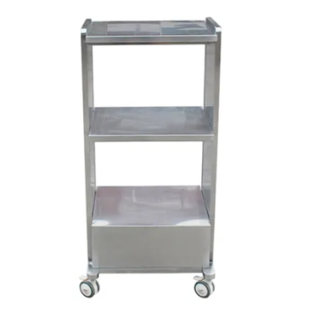 Silent plastic fence car three-layer trolley