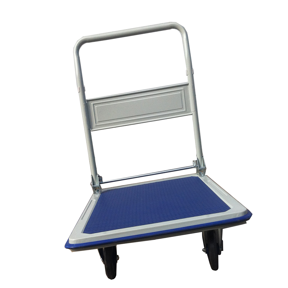 Silent red platform steel trolley