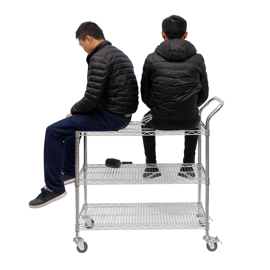 Stainless steel high-load multi-layer trolley