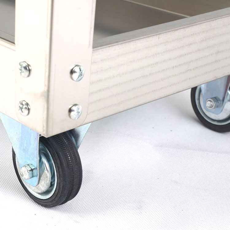 Stainless steel multi-layer industrial trolley
