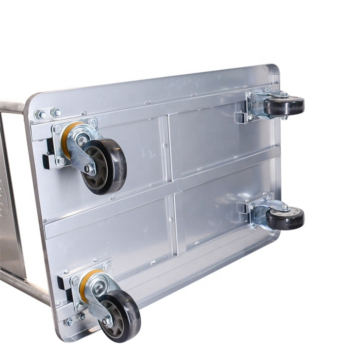 Stainless steel platform industrial trolley