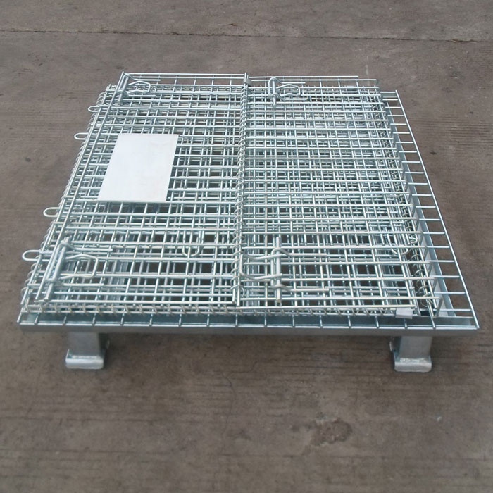 Steel wire mesh cage carrying trolley
