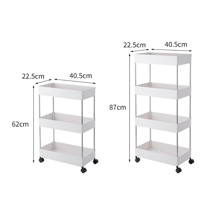 White detachable multi-layer trolley