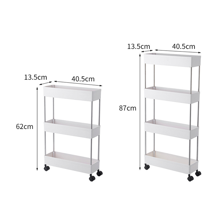 White detachable multi-layer trolley